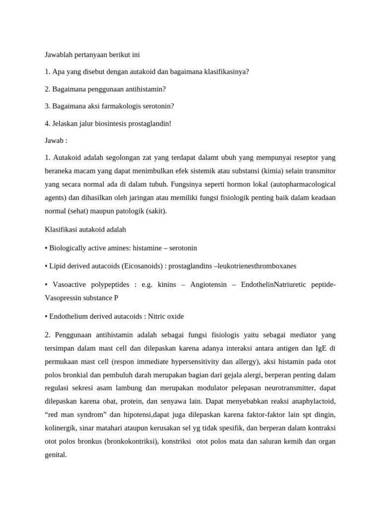 Desiya Ramayanti Azhara 1811015120005 Farmakologi | PDF
