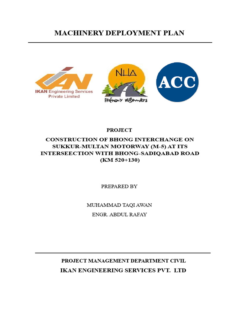 Bhong Interchange Machinery Plan | PDF | Road Surface | Road