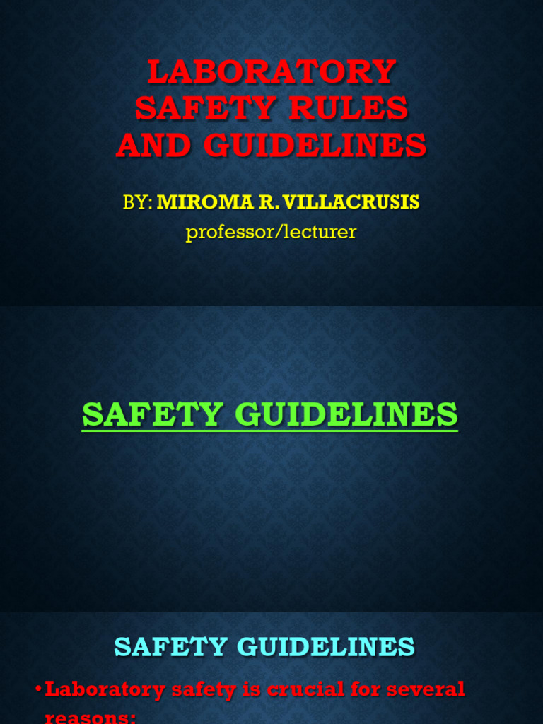 Laboratory Safety Rules and Guidelines | PDF | Chemistry | Chemical ...