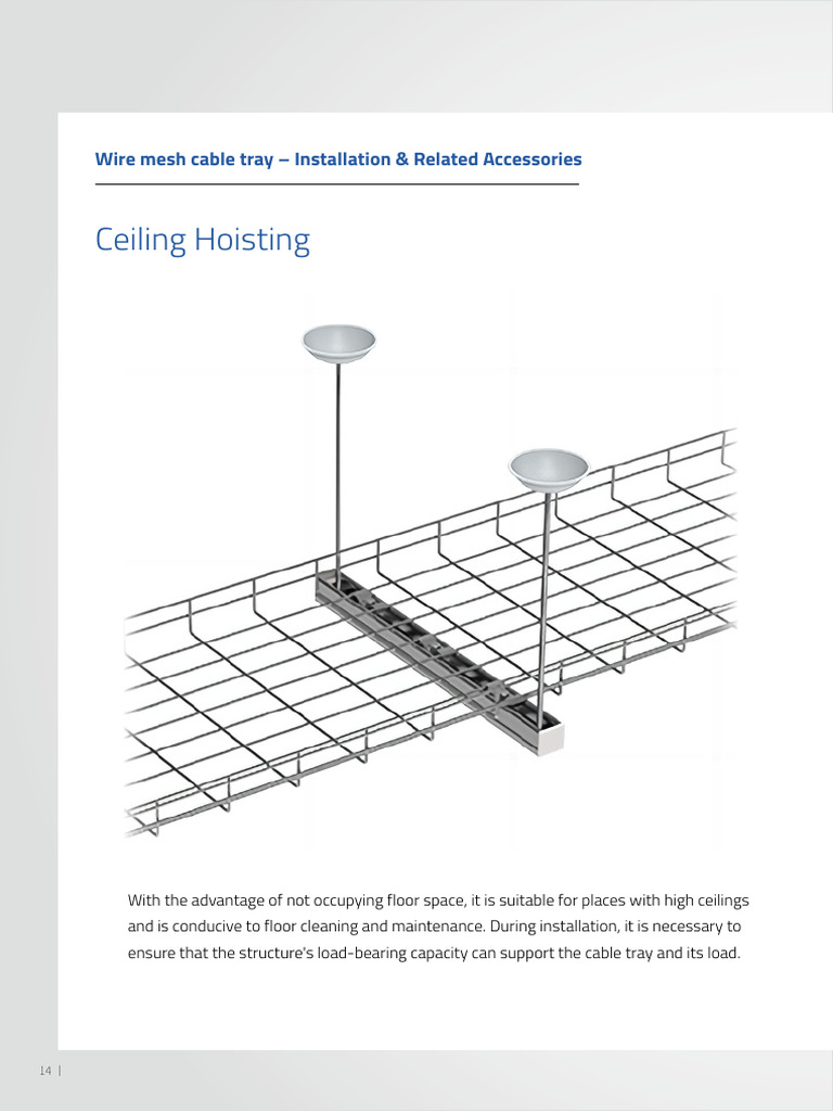 Wire Mesh Cable Tray Ceiling Hoisting Accessories | PDF | Screw | Nut ...