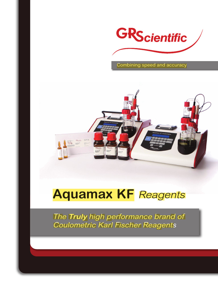 Aquamax KF Reagents for Accurate Titration | PDF | Chemistry | Physical ...