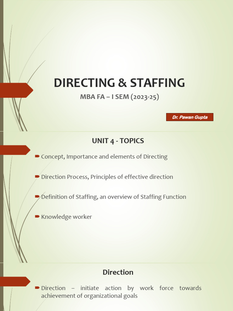 1521898326-Ims Unit4 Directing | PDF | Human Resources | Human Resource Management