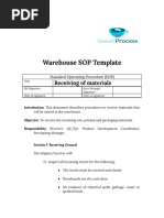 Raw Material Receipt and Storage SOP | PDF | Packaging And Labeling ...
