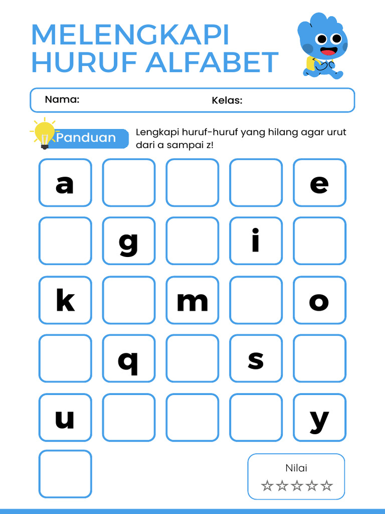 Lengkapi Huruf Alfabet A-Z | PDF