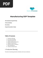 Manufacturing SOP Template Guide | PDF