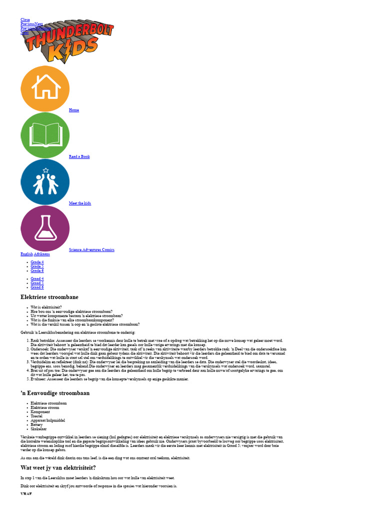 Stroombane Thunderbolt Kids | PDF