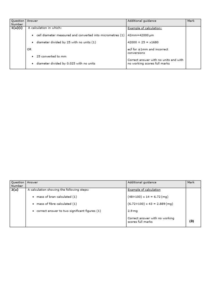 Unit 2 Calculation (Paper 2) (MS) | PDF | Quantity | Physical Quantities