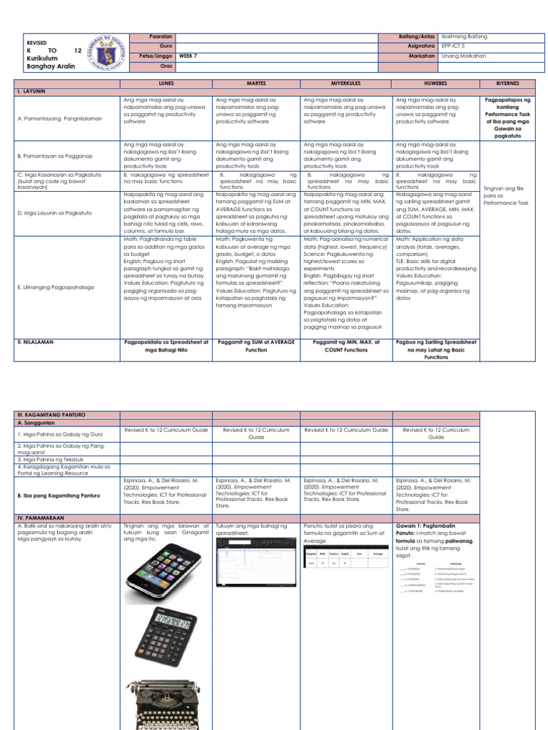 Epp Ict 5 DLL q1 w7 | PDF
