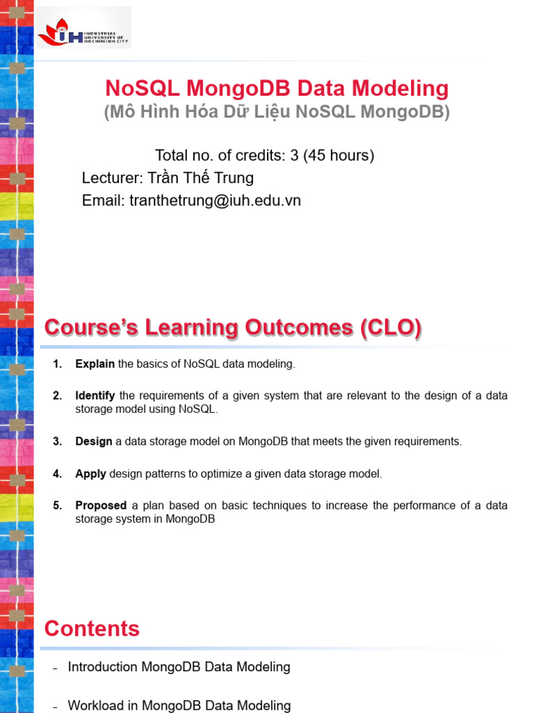 00 Chapter Overview Subject | PDF | No Sql | Data Model