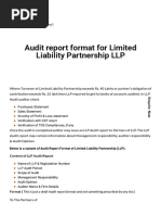 LLP Audit Report Format | PDF | Audit | Auditor's Report