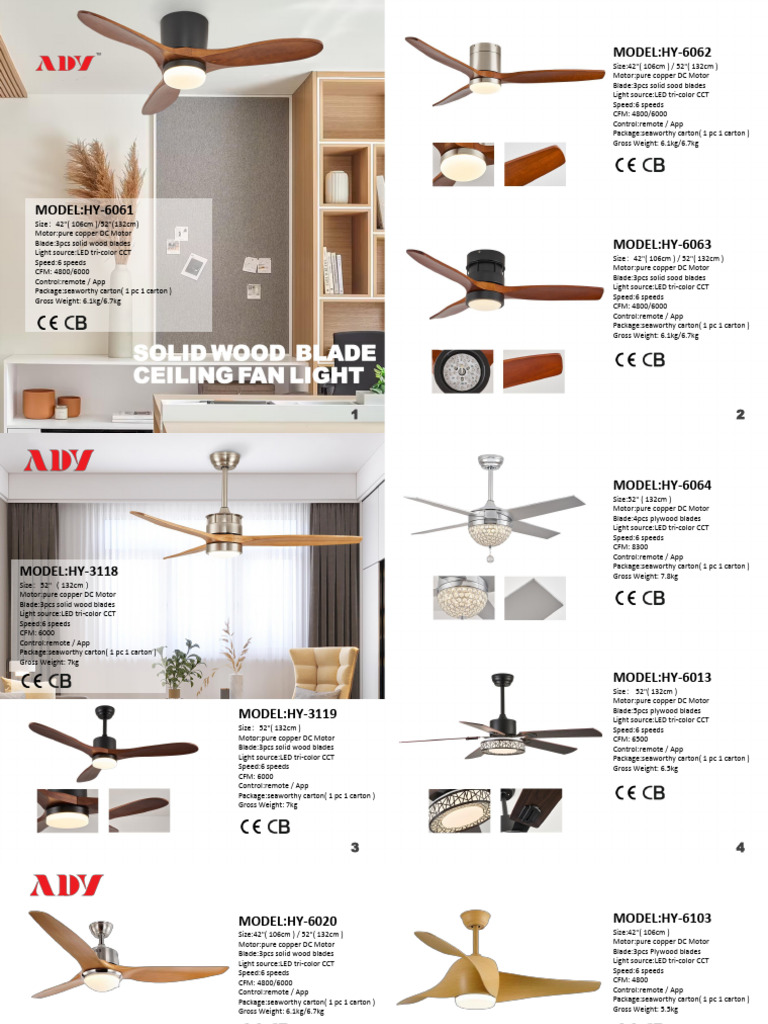 Ceiling Fan Catalog2025 | PDF | Voltage | Electrical Engineering