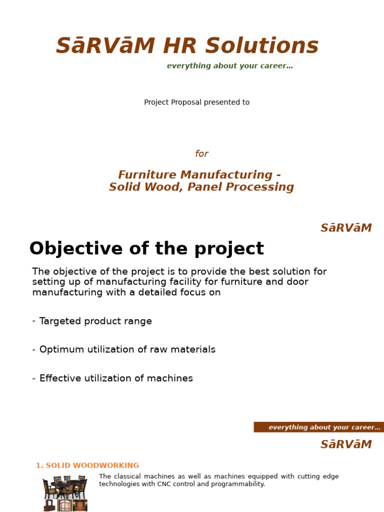 Furniture Manufacturing Project Proposal | PDF | Plywood | Lumber