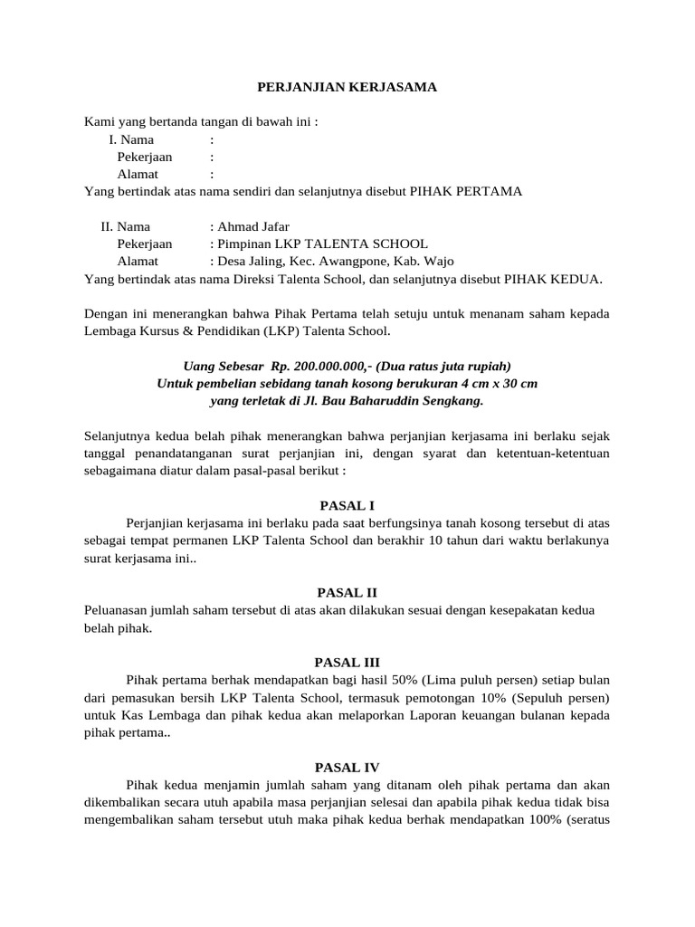 Surat Investor | PDF