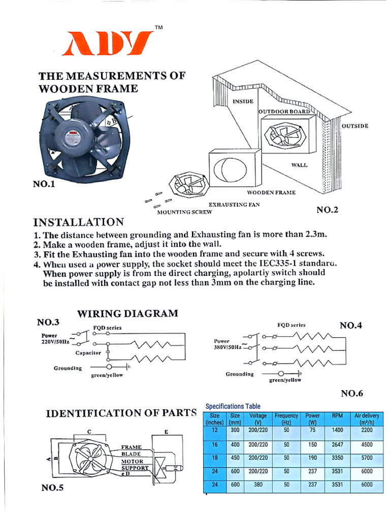 Exhaust Fans ADY | PDF