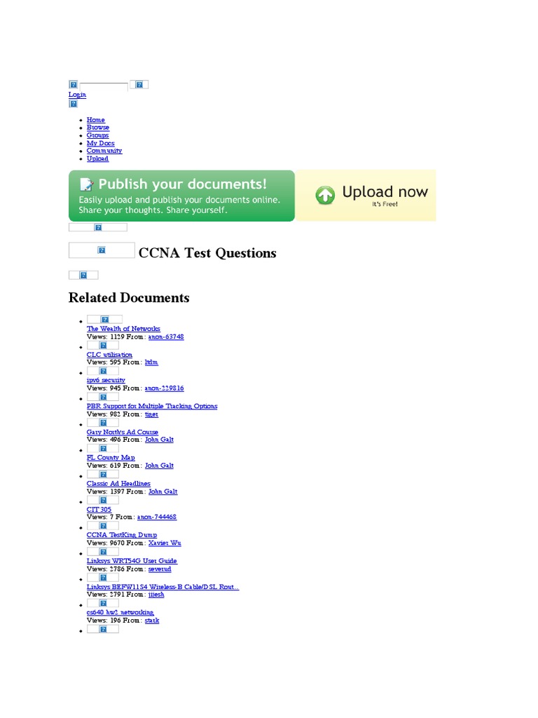 Ccna Test Questions Pdf Cisco Certifications Cisco Systems 