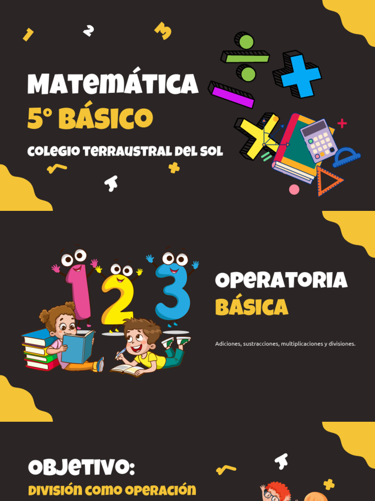 MATEMÃ - TICA 5Âº BÃ - SICO Multiplicaciã N | PDF | División (Matemáticas) | Álgebra abstracta