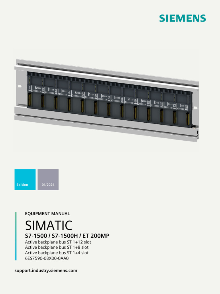 Siemens S7-1500 Active Backplane Manual | PDF | Qr Code | Computer Security