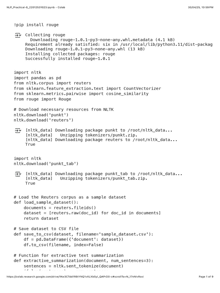 NLP - Practical-8 - 22012531023.ipynb - Colab | PDF | Trade | Exports