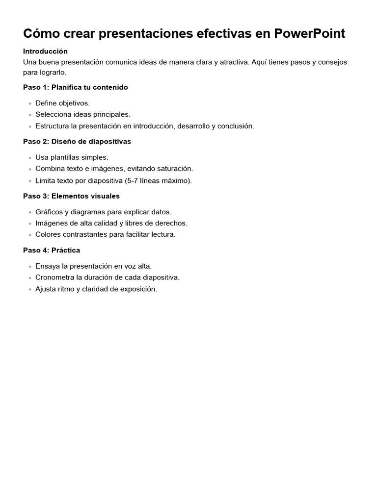 Cómo Crear Presentaciones Efectivas en PowerPoint | PDF