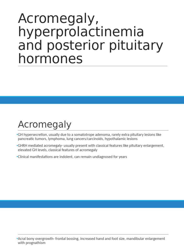 Acromegaly and Hyperprolactinemia Overview | PDF | Diseases And ...