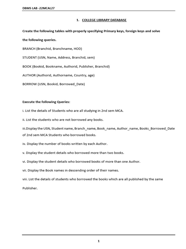 Dbms Lab Journal 2024 | PDF | Databases | Software Design