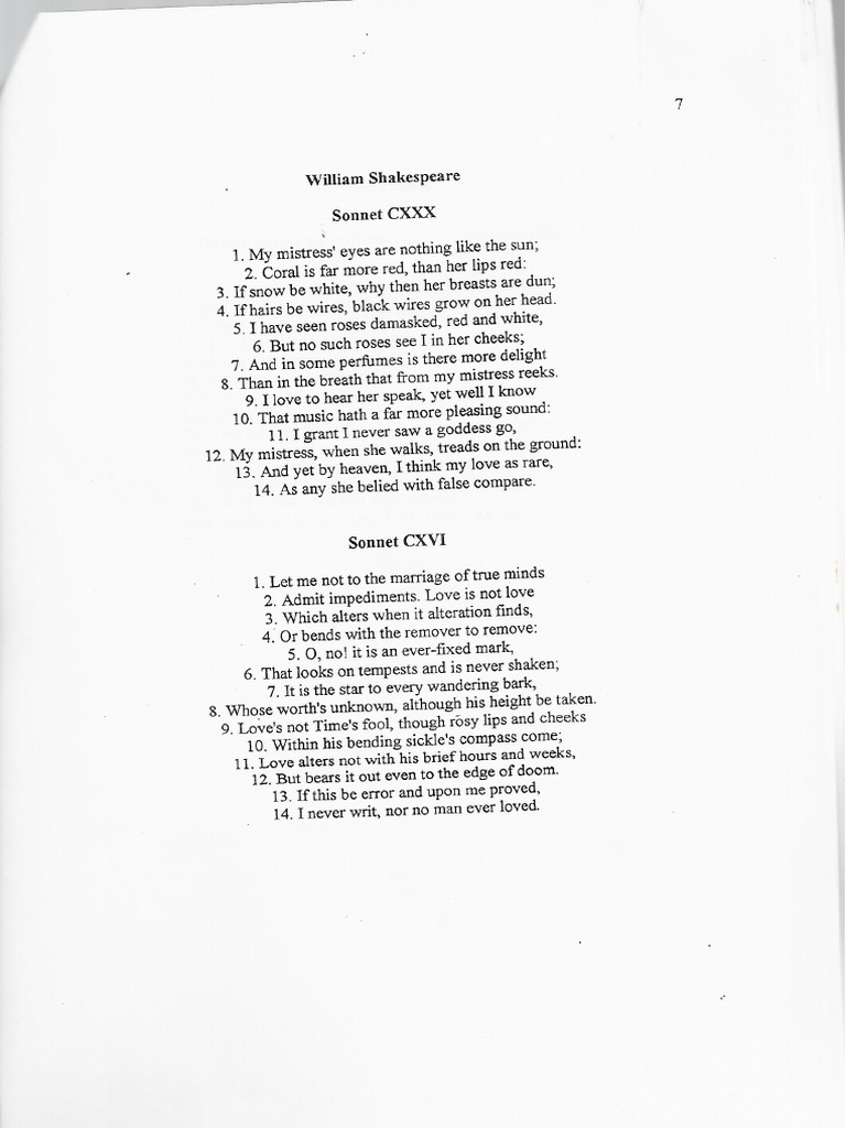 Sonnets By Shakespeare Pdf