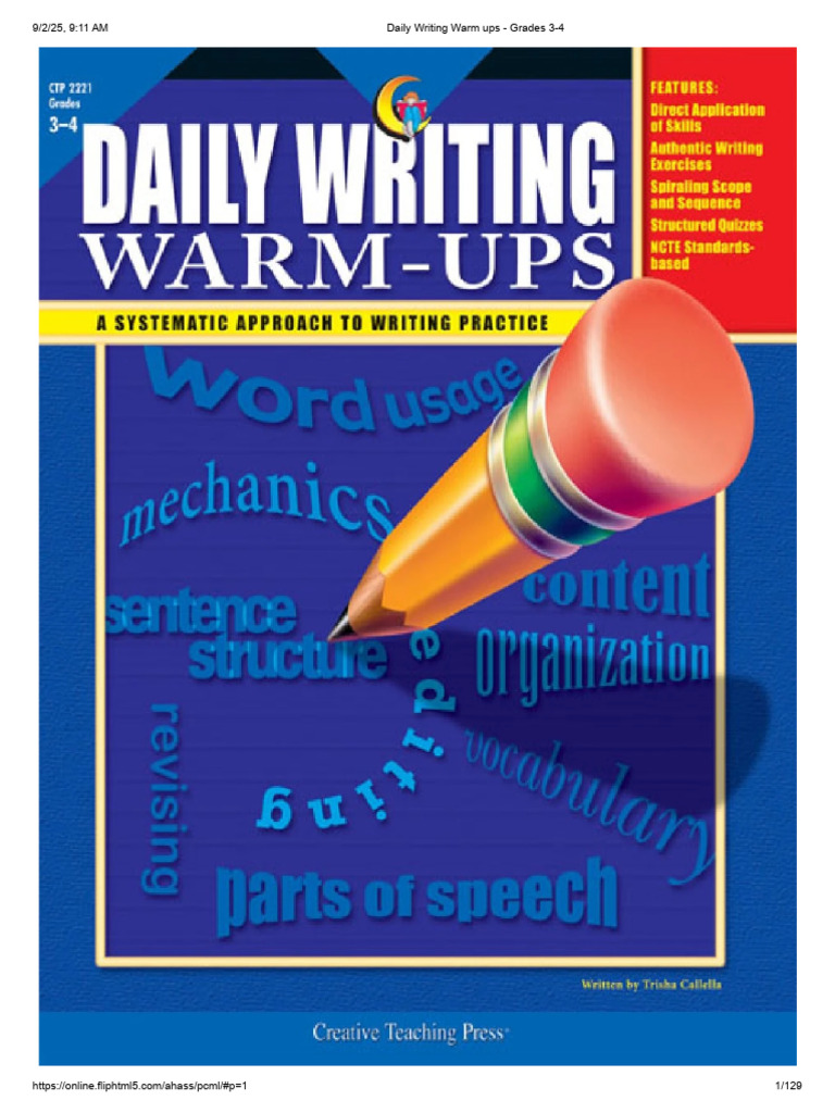 Daily Writing Warm Ups - Grades 3-4 | PDF