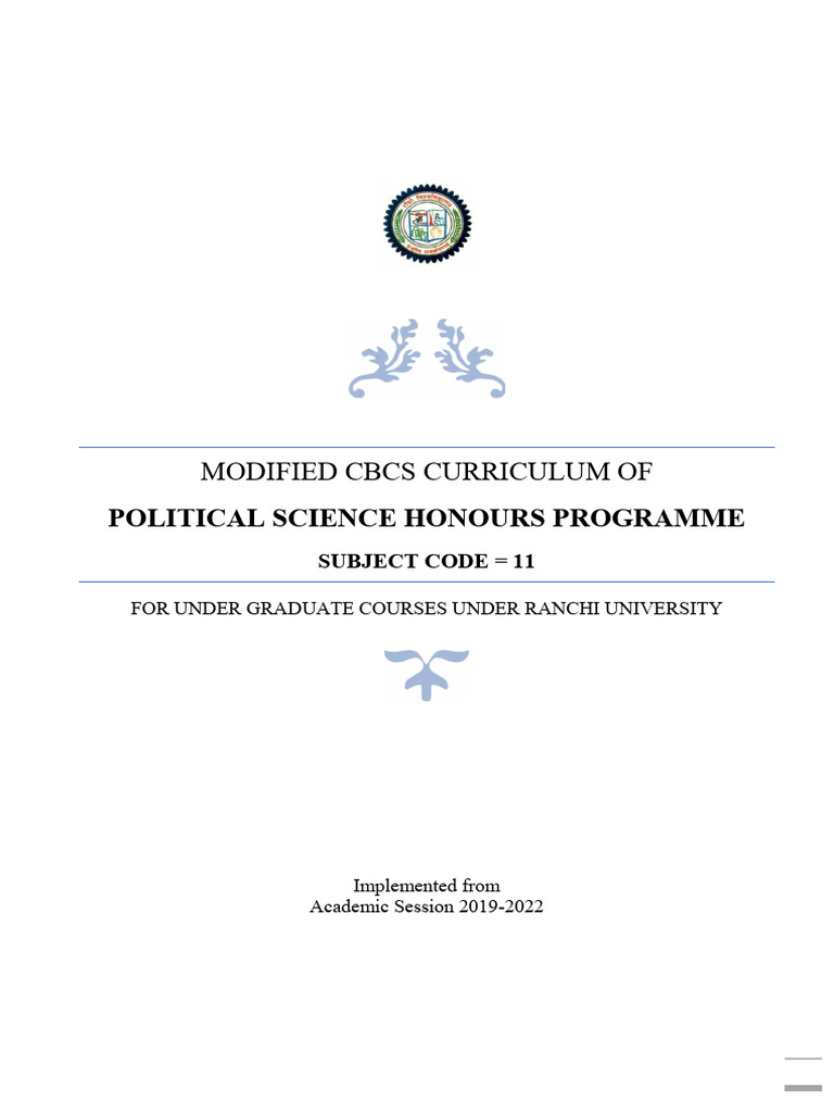Ug Political Science Honours | PDF | Biodiversity | Natural Environment