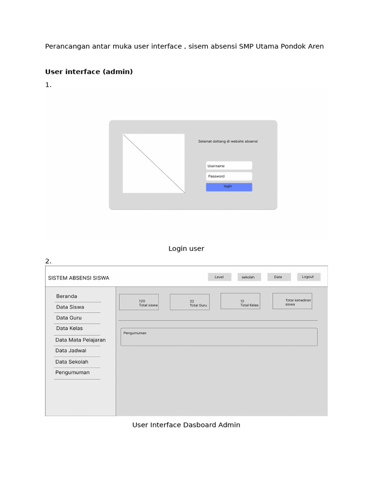 Perancangan Antar Muka User Interface | PDF