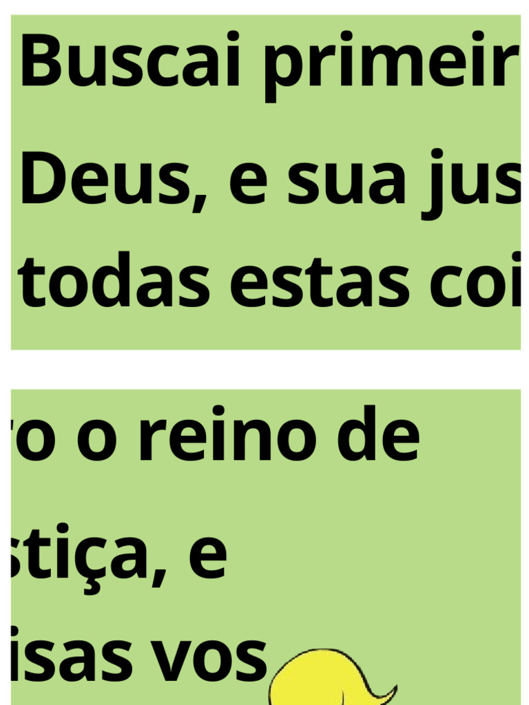 Versiculo Buscai Primeiro o Reino de Deus, e Sua Justiça, e Todas Estas ...