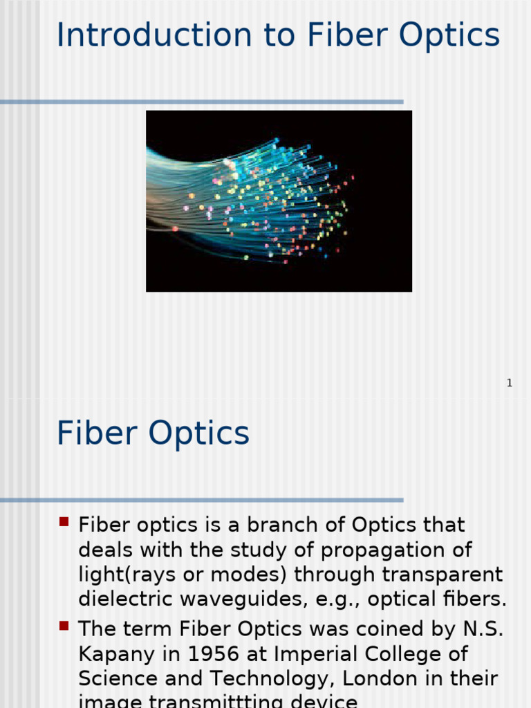 1566905173fiber Optics | PDF | Optical Fiber | Optics