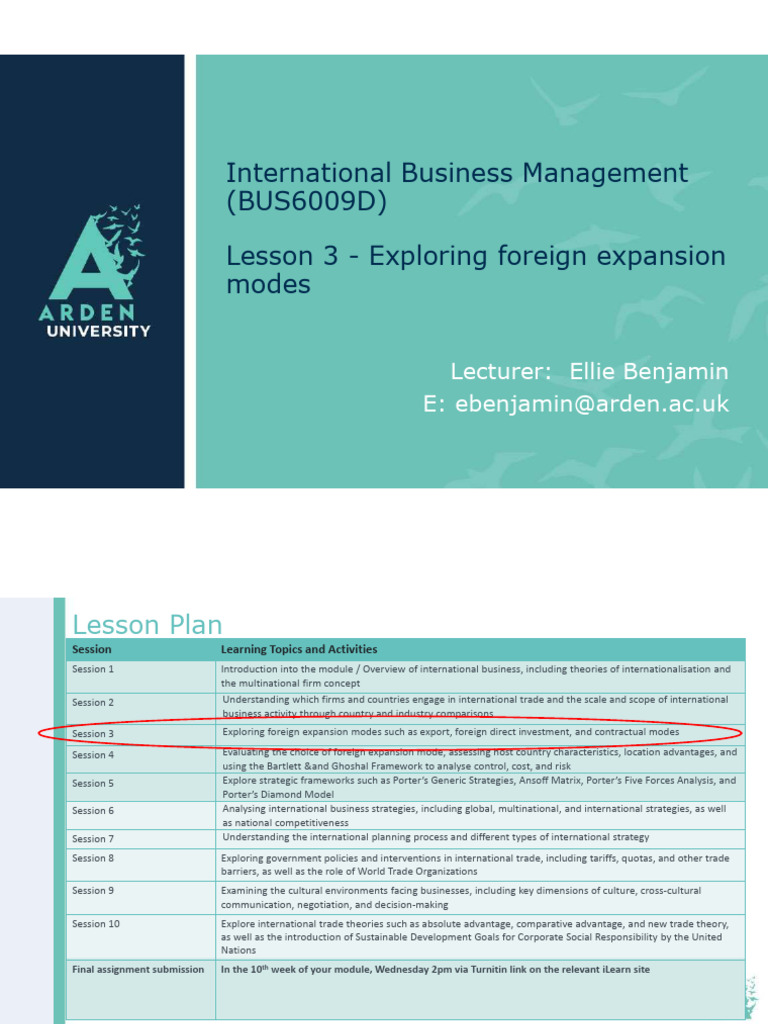 IBM - Lesson 3 - Exploring Foreign Expansion Modes - EB | PDF ...