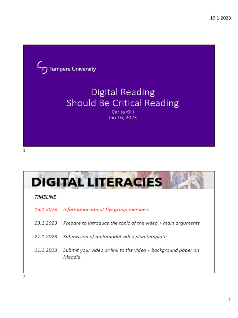Critical Digital Reading Skills Guide | PDF | Credibility | Knowledge