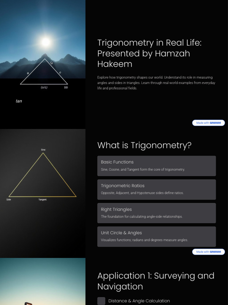 Real-Life Applications of Trigonometry | PDF | Trigonometry ...