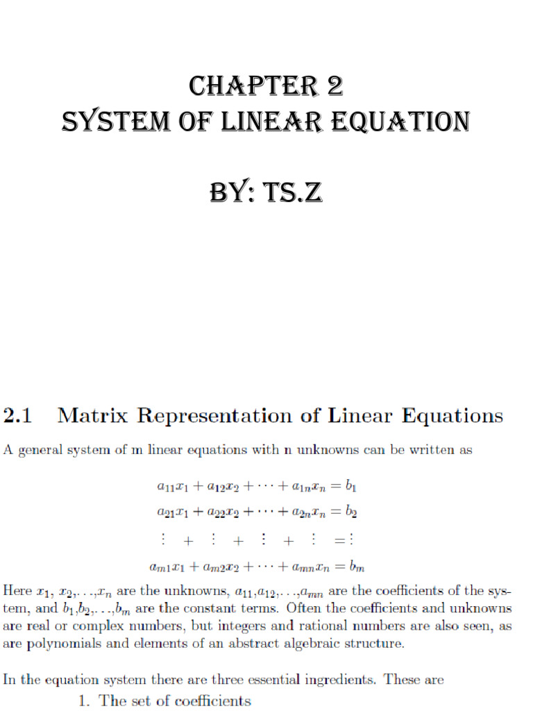 Chapter 2 Algebra | PDF