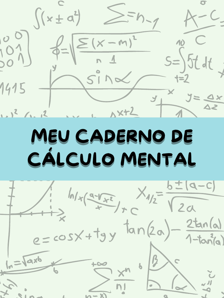 Meu caderno de cálculo mental | PDF