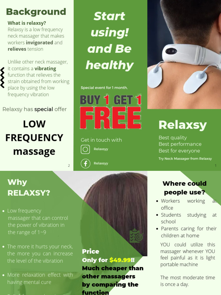 Relaxsy English B Brochure | PDF | Massage | Medicine