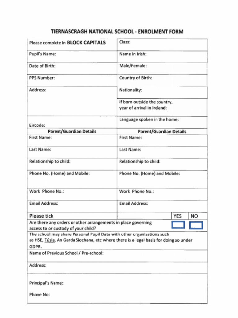 Admission Form | PDF