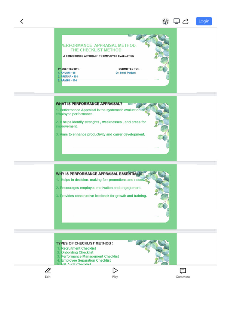 Performance Appraisal Method | PDF