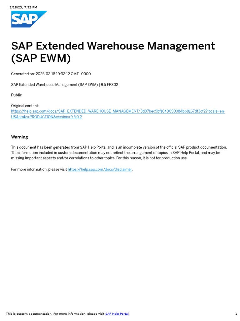 SAP EWM Cross-Docking Process Guide | PDF | Logistics | Warehouse