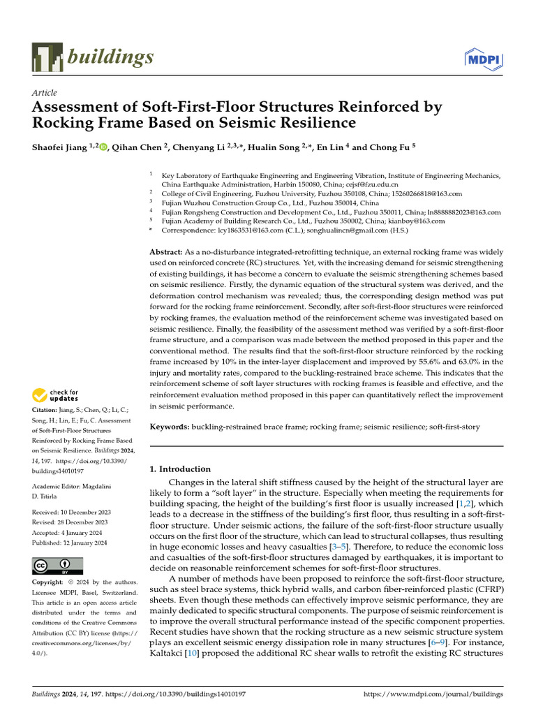 Buildings 14 00197 v2 | PDF | Force | Deformation (Engineering)