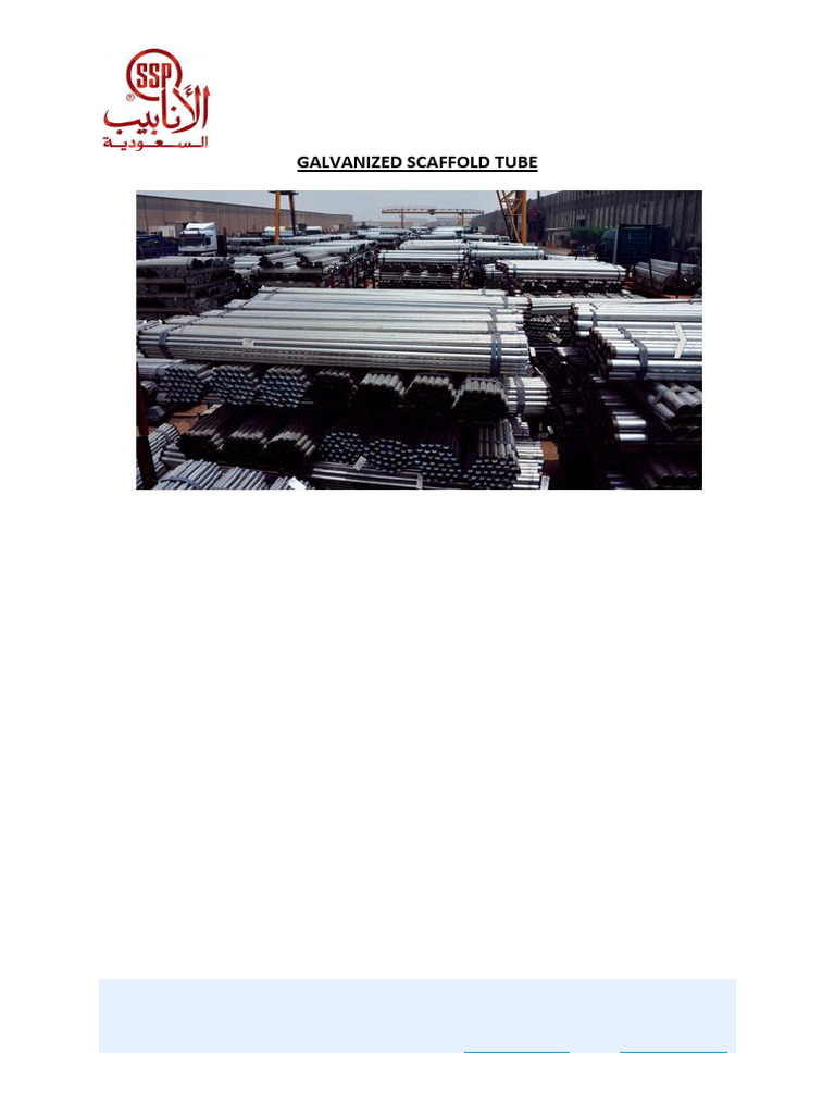 DATA SHEET GAL. SCAFFOLD TUBE EN 10219, 3.2mm THK | PDF