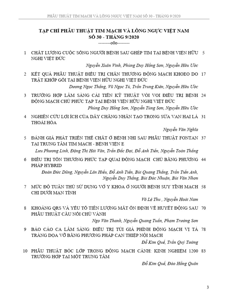 Tap Chi Tim Mach So 30-Trang-3!4!61-Table of Contents-Tiếng Việt | PDF