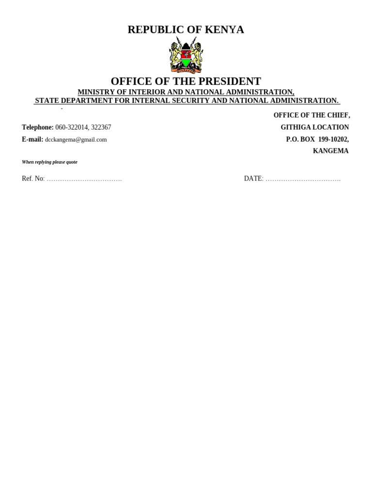 Chief's Letter Head | PDF