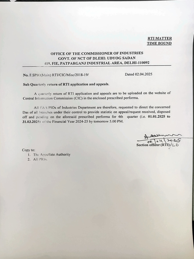 Rti Appeal Report | PDF