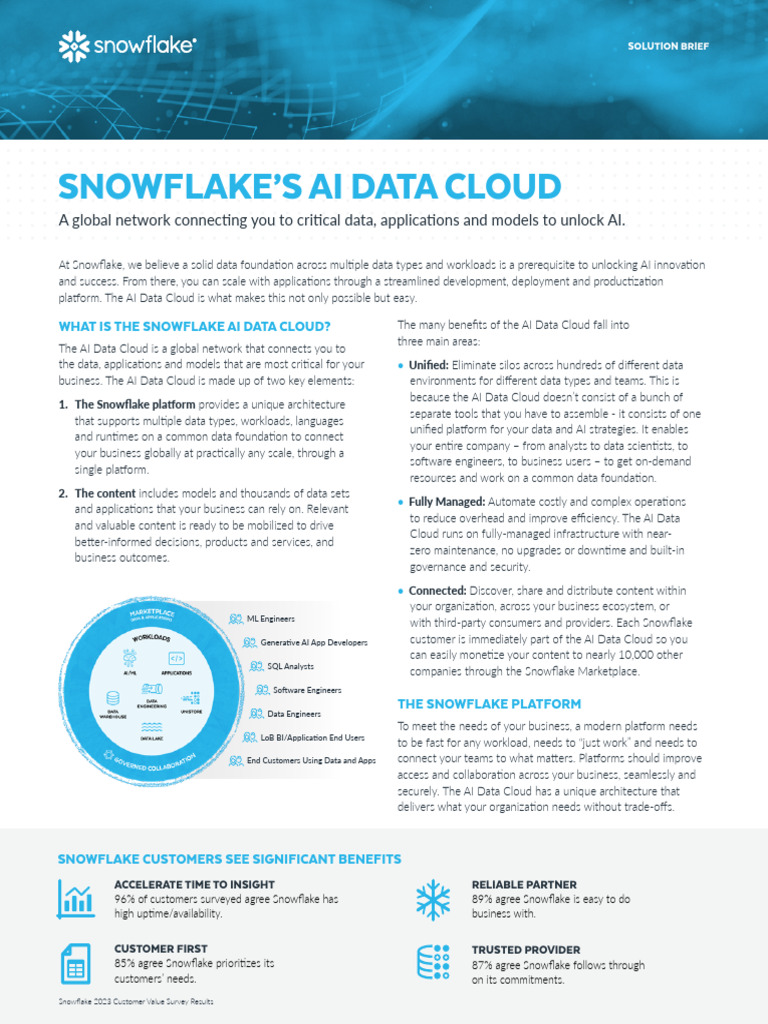 Snowflakes AI Data Cloud Superside R8.2 1 | PDF | Cloud Computing ...