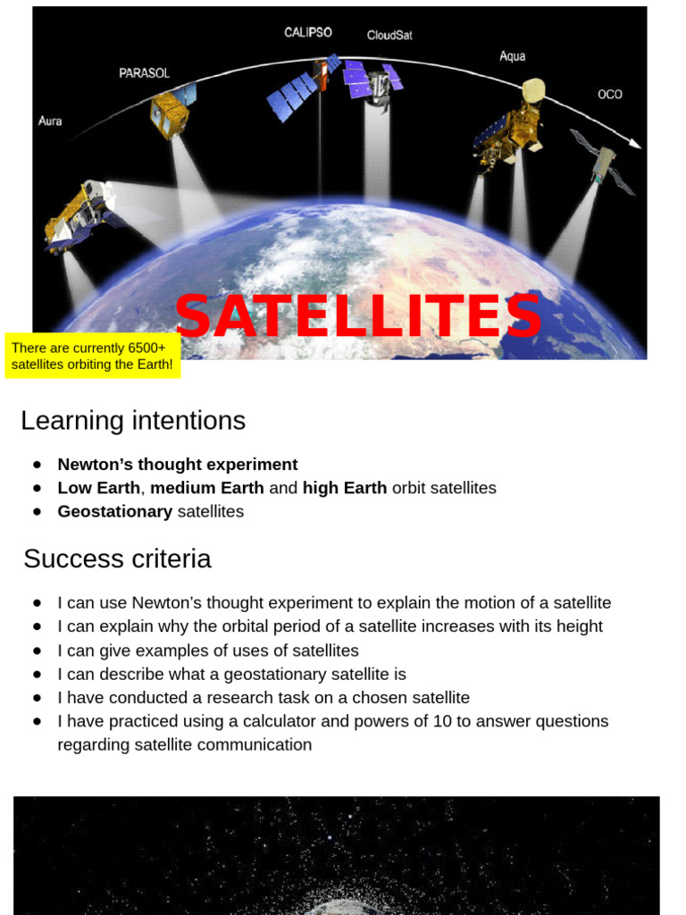 Lesson 5 & 6 - Satellites | PDF | Orbit | Trajectory