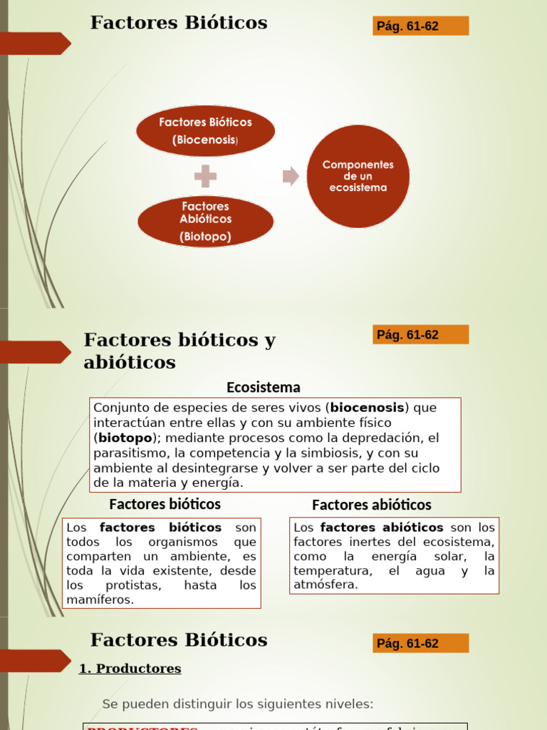 Clase 11. Factores Bióticos - Productores, Consumidores y ...