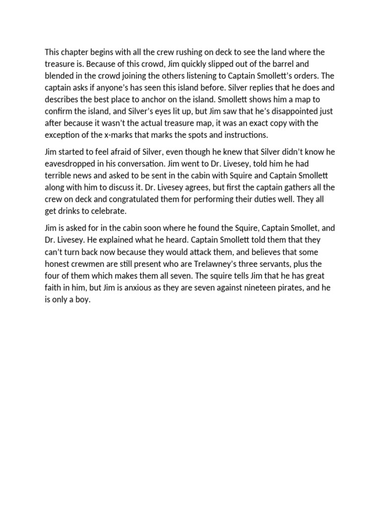 Treasure Island Chapter 12 Summary | PDF