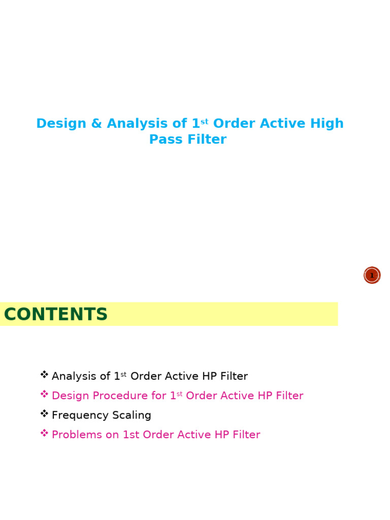 19-Design & Analysis of 1st Order Active HPF | PDF | Electronic Filter ...